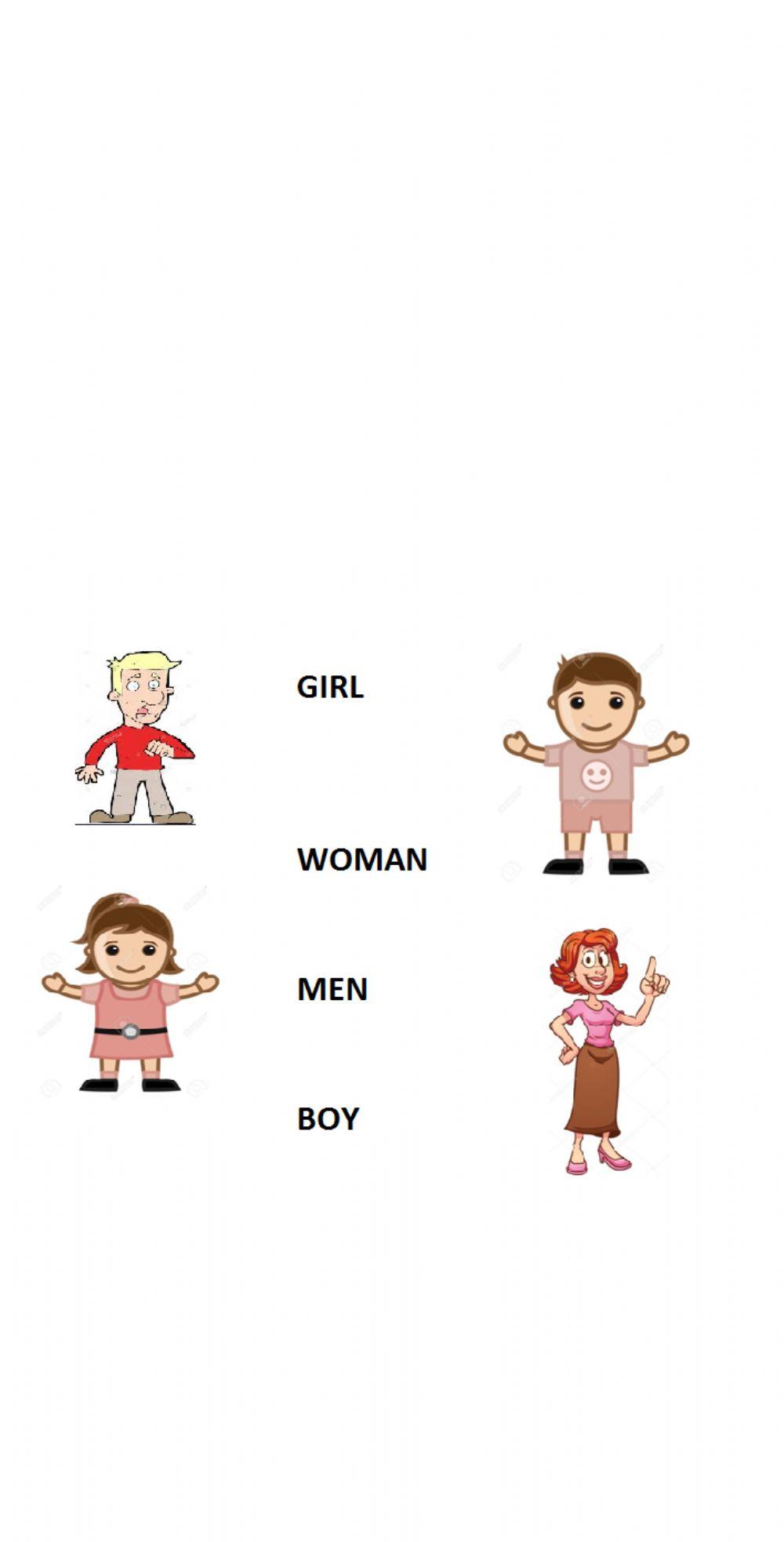 Men and women | Free Interactive Worksheets | 123046