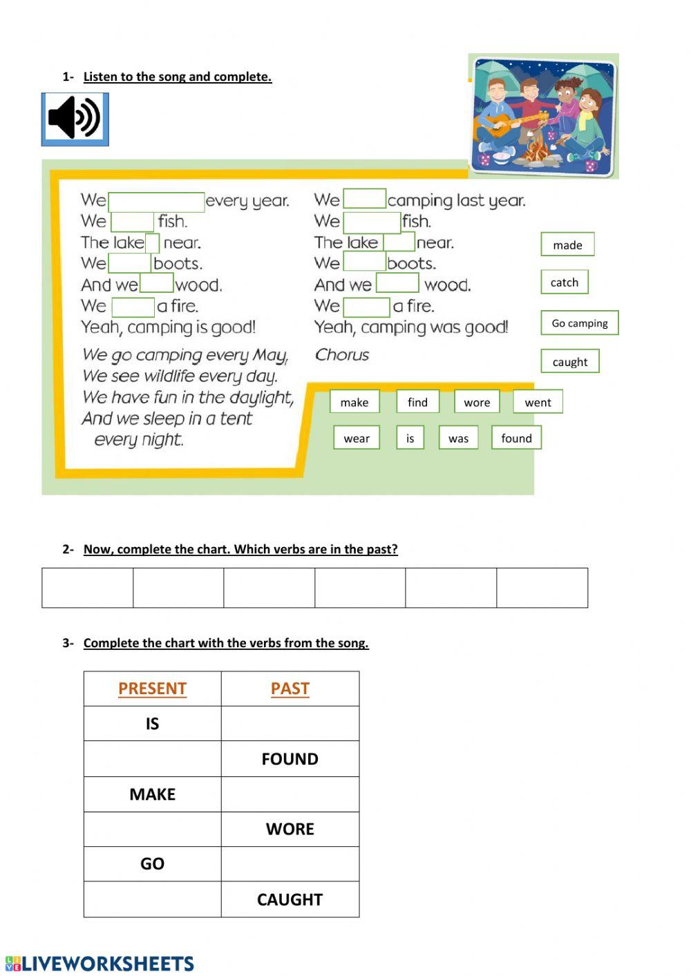 Present and past interactive worksheet | Live Worksheets