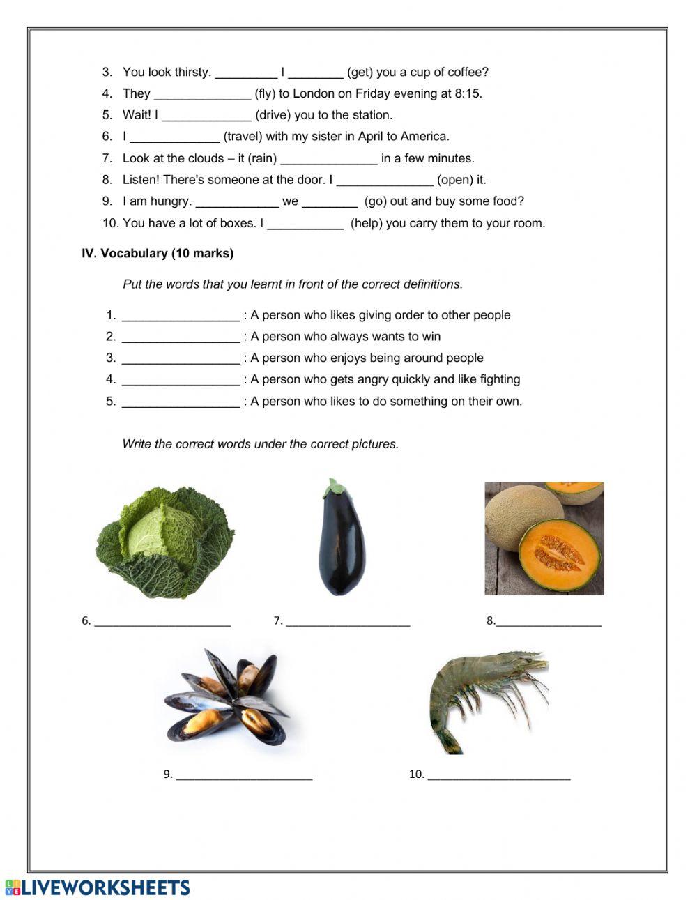 GEP 7A - Quiz (Unit 1) worksheet | Live Worksheets