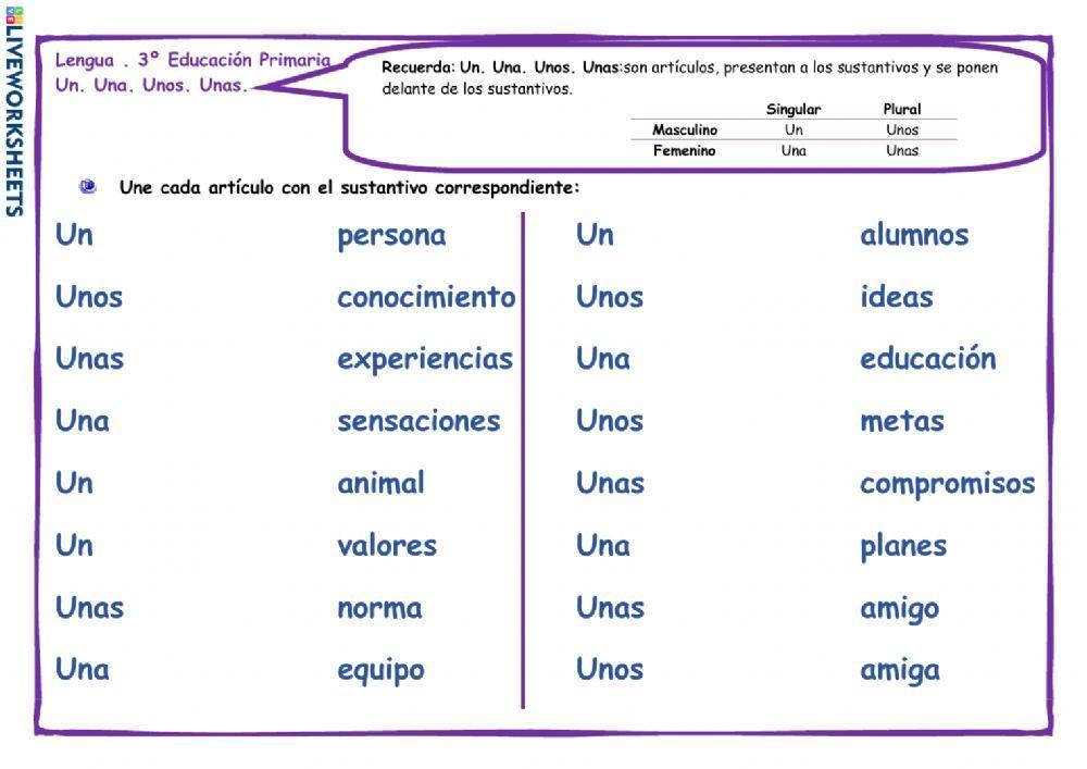 Un Una Unos Unas Worksheet Live Worksheets un-una-unos-unas-worksheet-live-worksheets