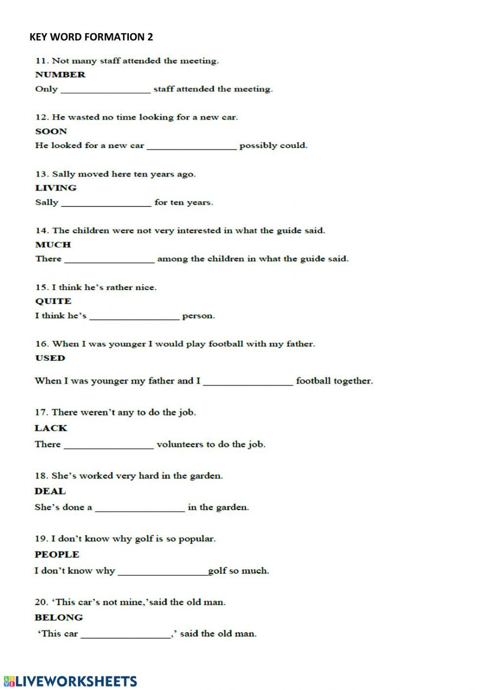 silvia santos | Fce word transformations 125806