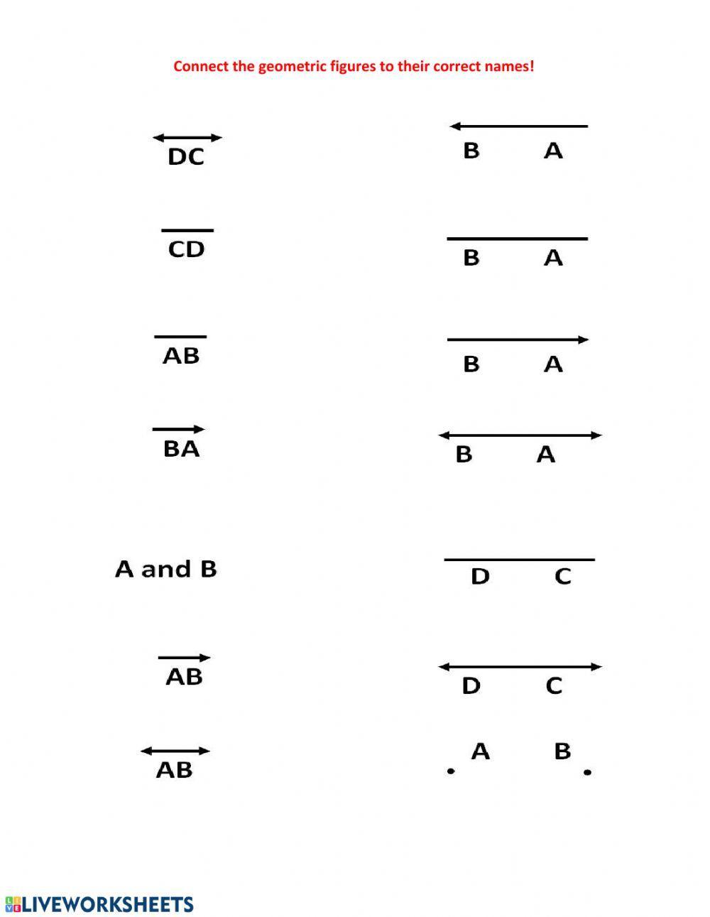 naming lines worksheet