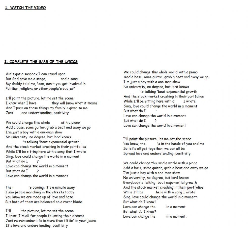 126387 | Listening: Ed Sheeran - What Do I Know? | Camila