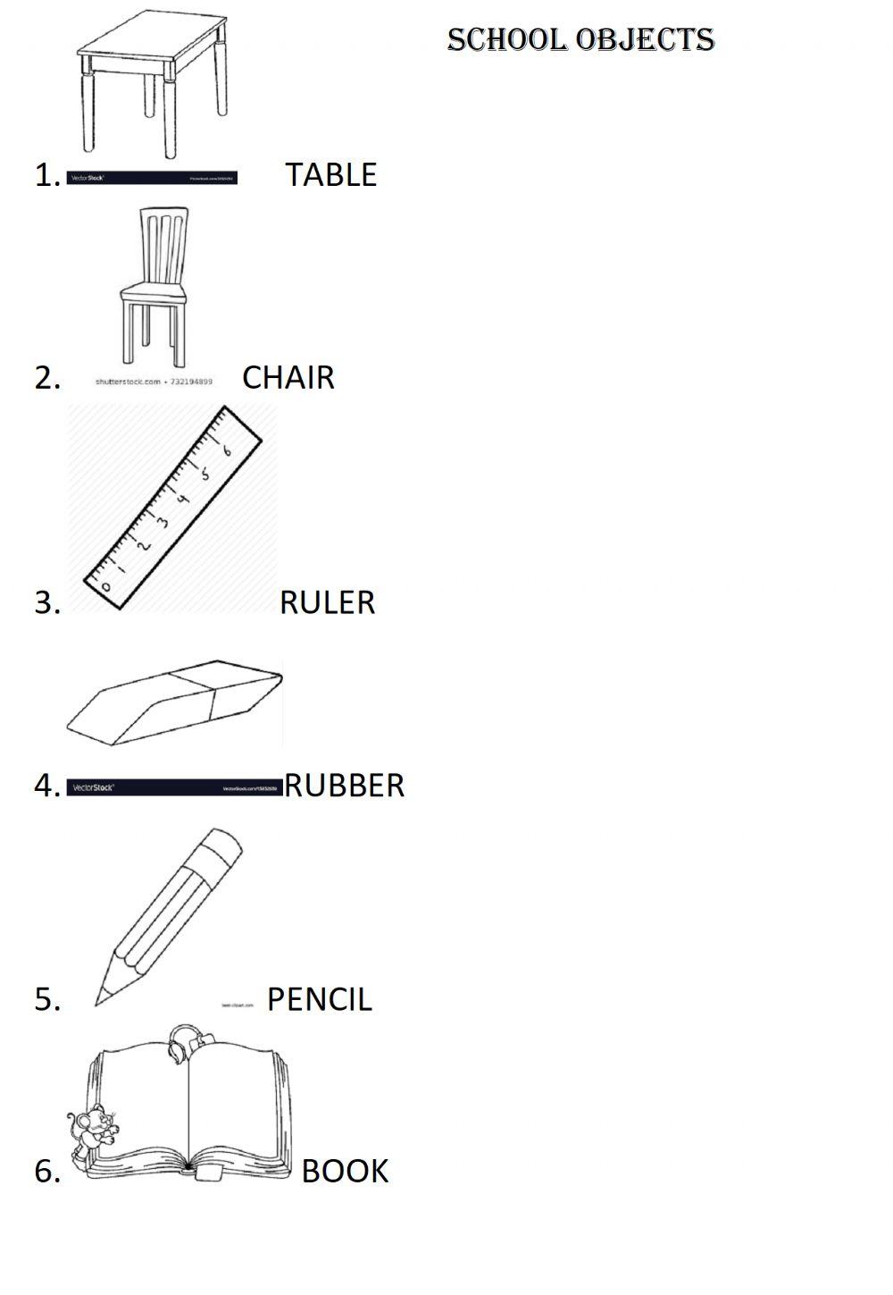 School objects 126391 | Carla Canevaro | Live Worksheets