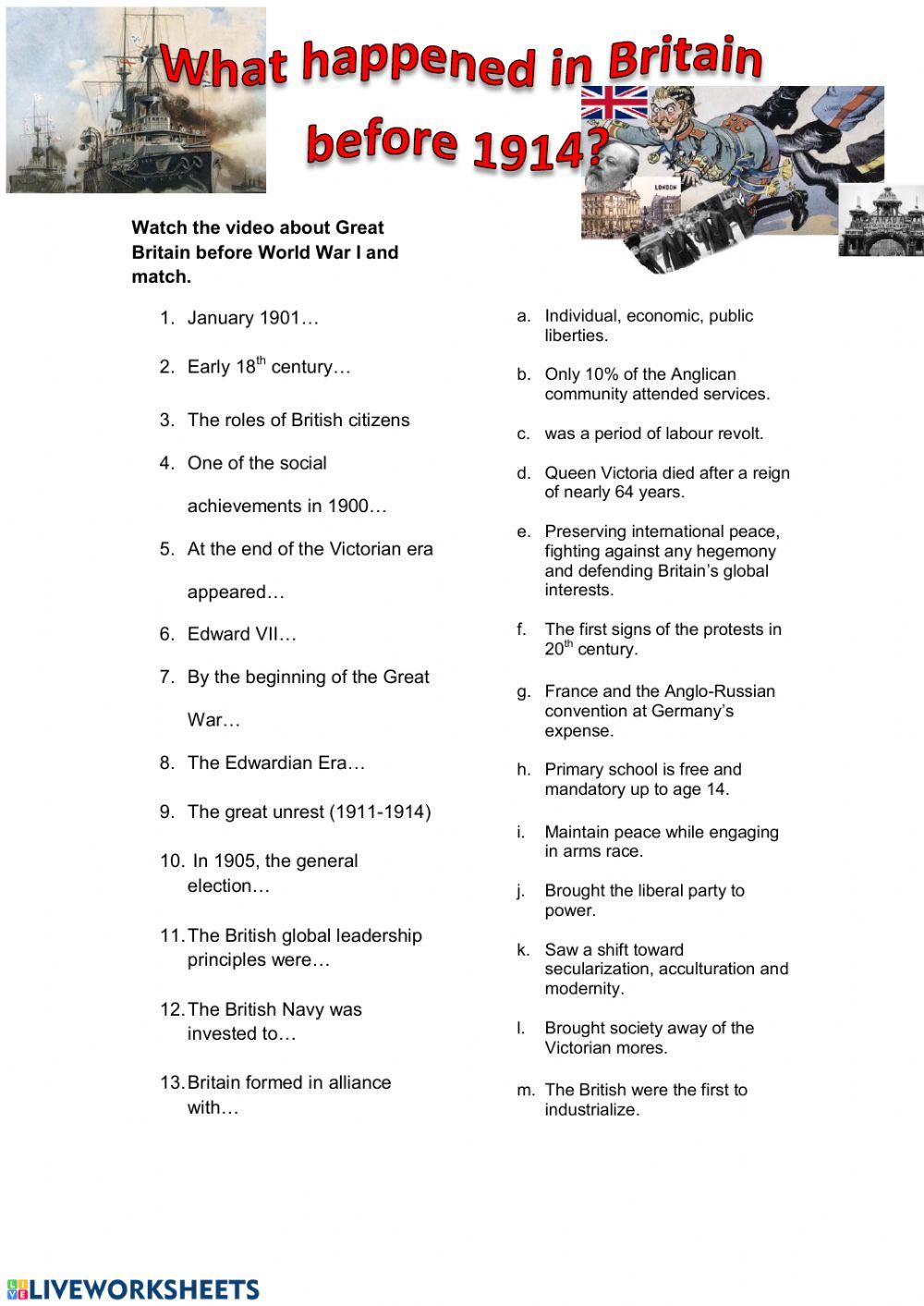 What happened i… | Free Interactive Worksheets | 126667