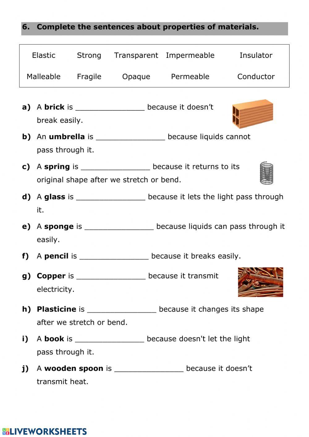 93291 | Materials | cuartocossio | LiveWorksheets