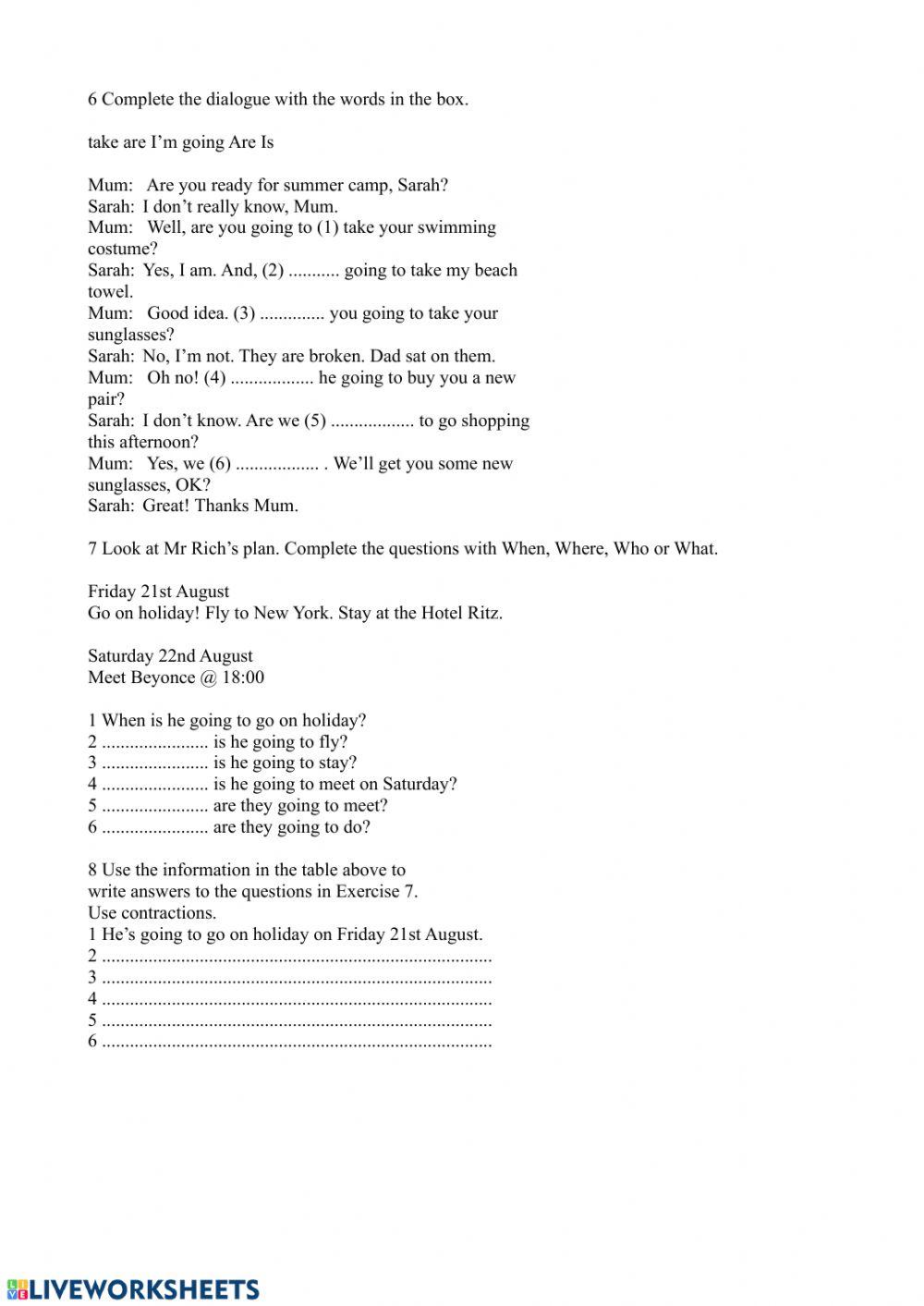 Unit 4 part 2 worksheet | Live Worksheets