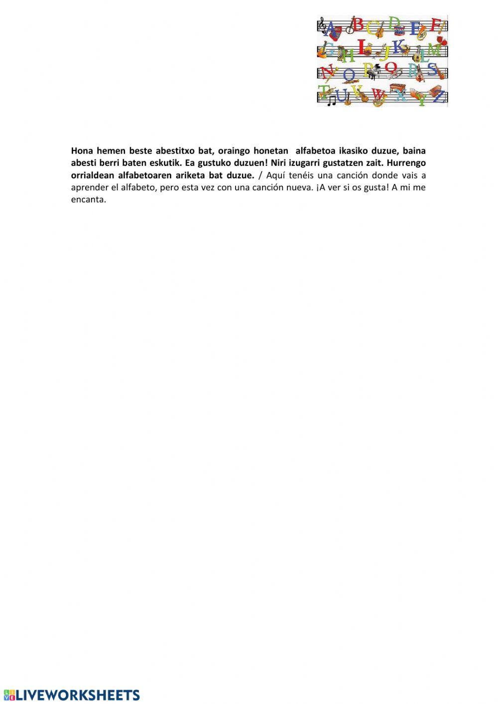 Alphabet interactive worksheet for GRADE 1 | Live Worksheets