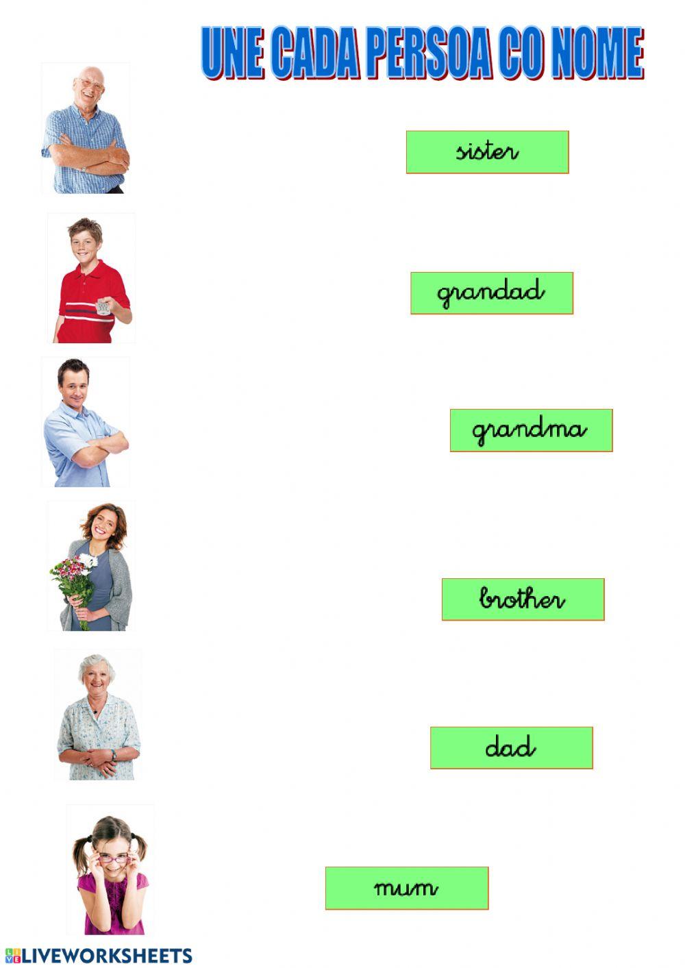 Family 01 worksheet | Live Worksheets