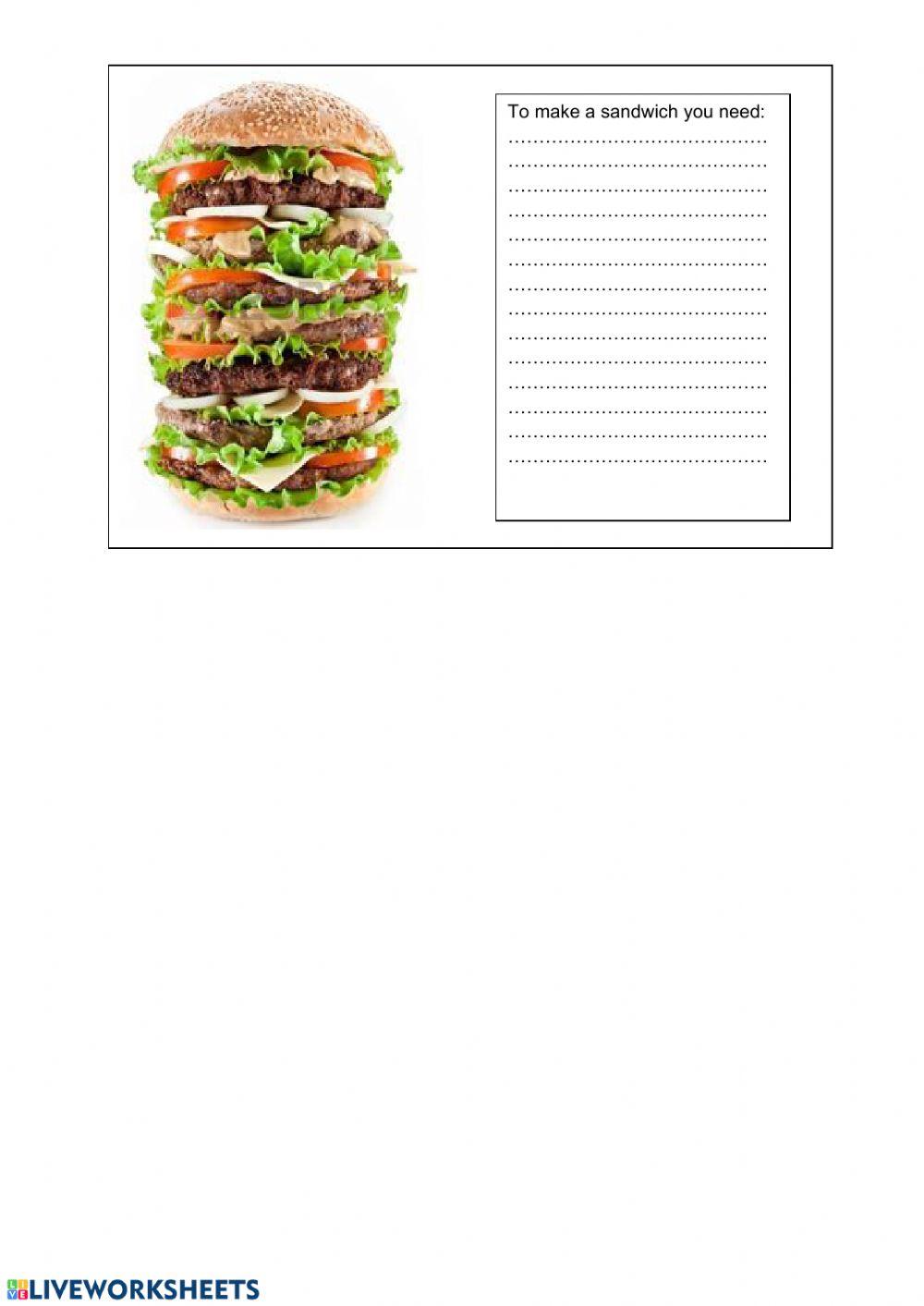 Put the instuctions in the correct order to make a sandwich online ...