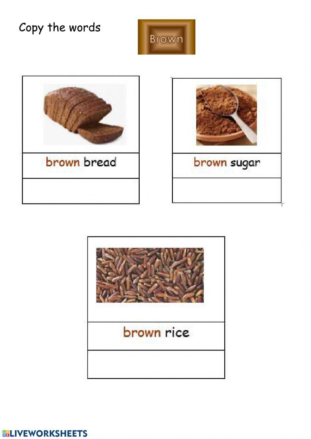 127912 | Colours and food | Tracy Young | LiveWorksheets