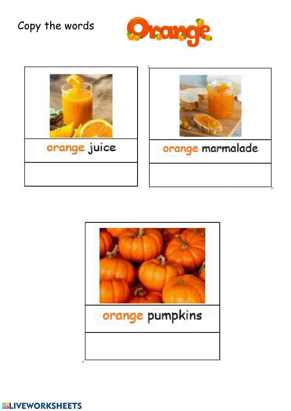 127912 | Colours and food | Tracy Young | LiveWorksheets