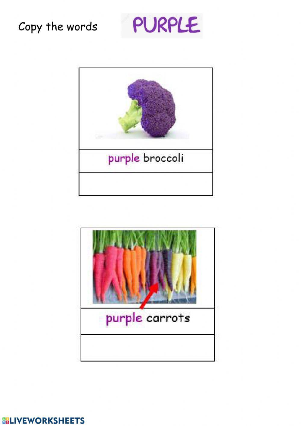 127912 | Colours and food | Tracy Young | LiveWorksheets