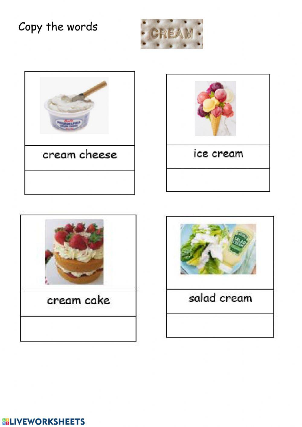 Colours and food 2 worksheet | Live Worksheets