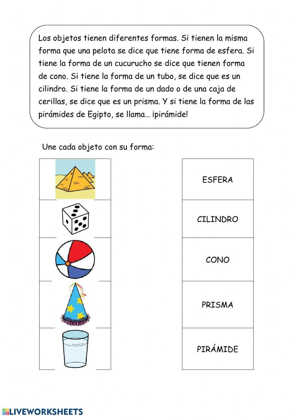 Formas worksheet | Live Worksheets