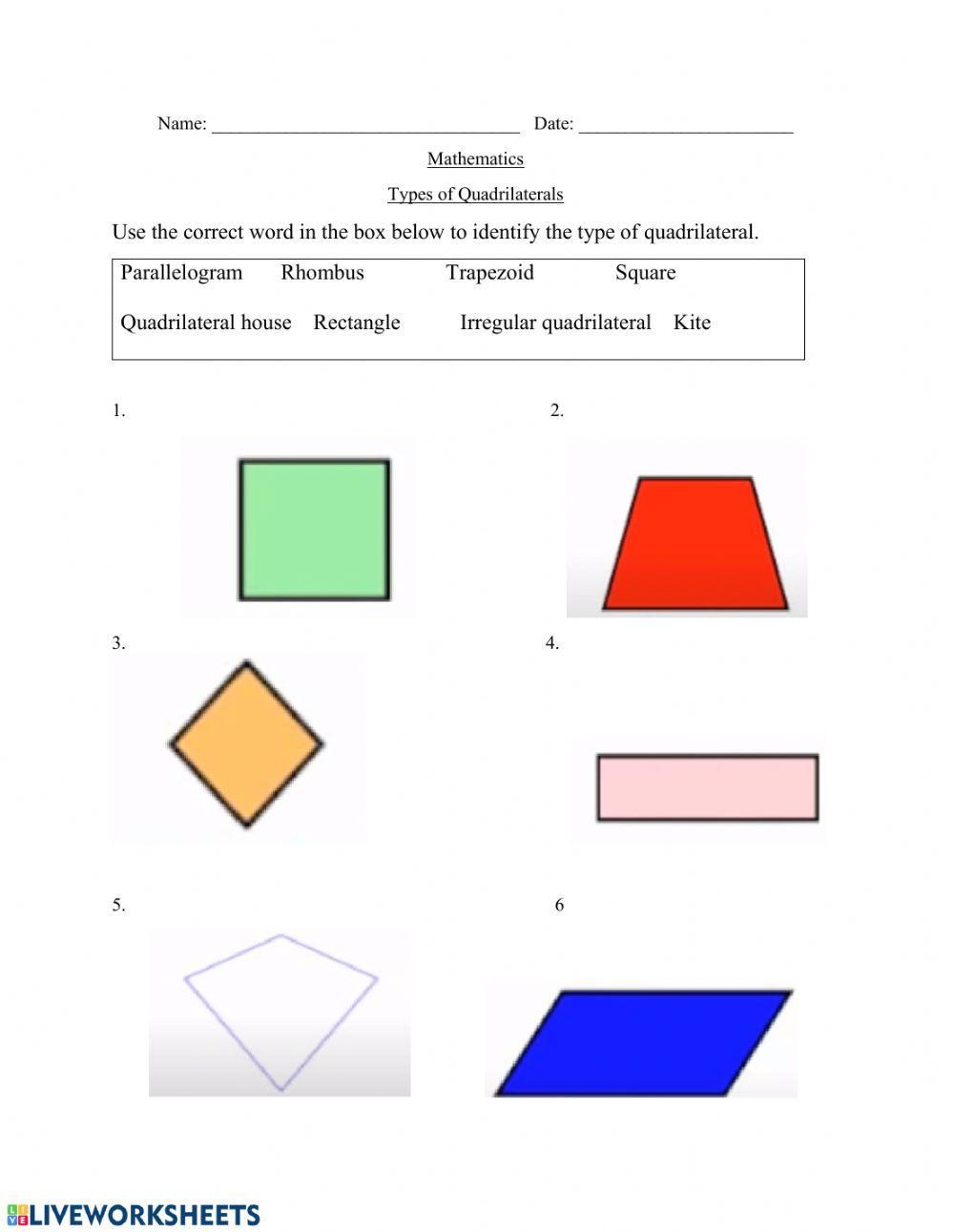 Name Quads worksheet | Live Worksheets