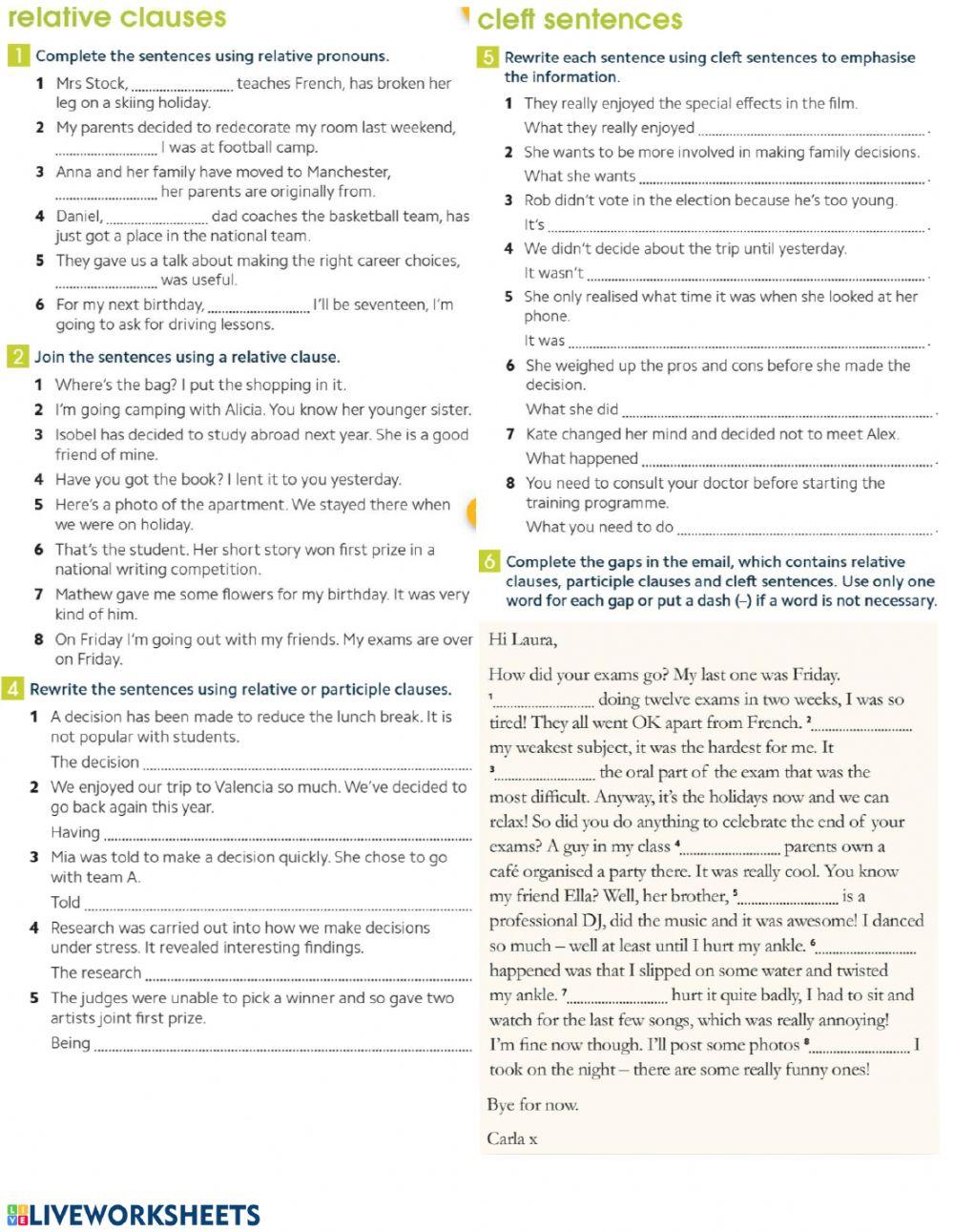 B2-Unit 9 -Grammar file worksheet | Live Worksheets