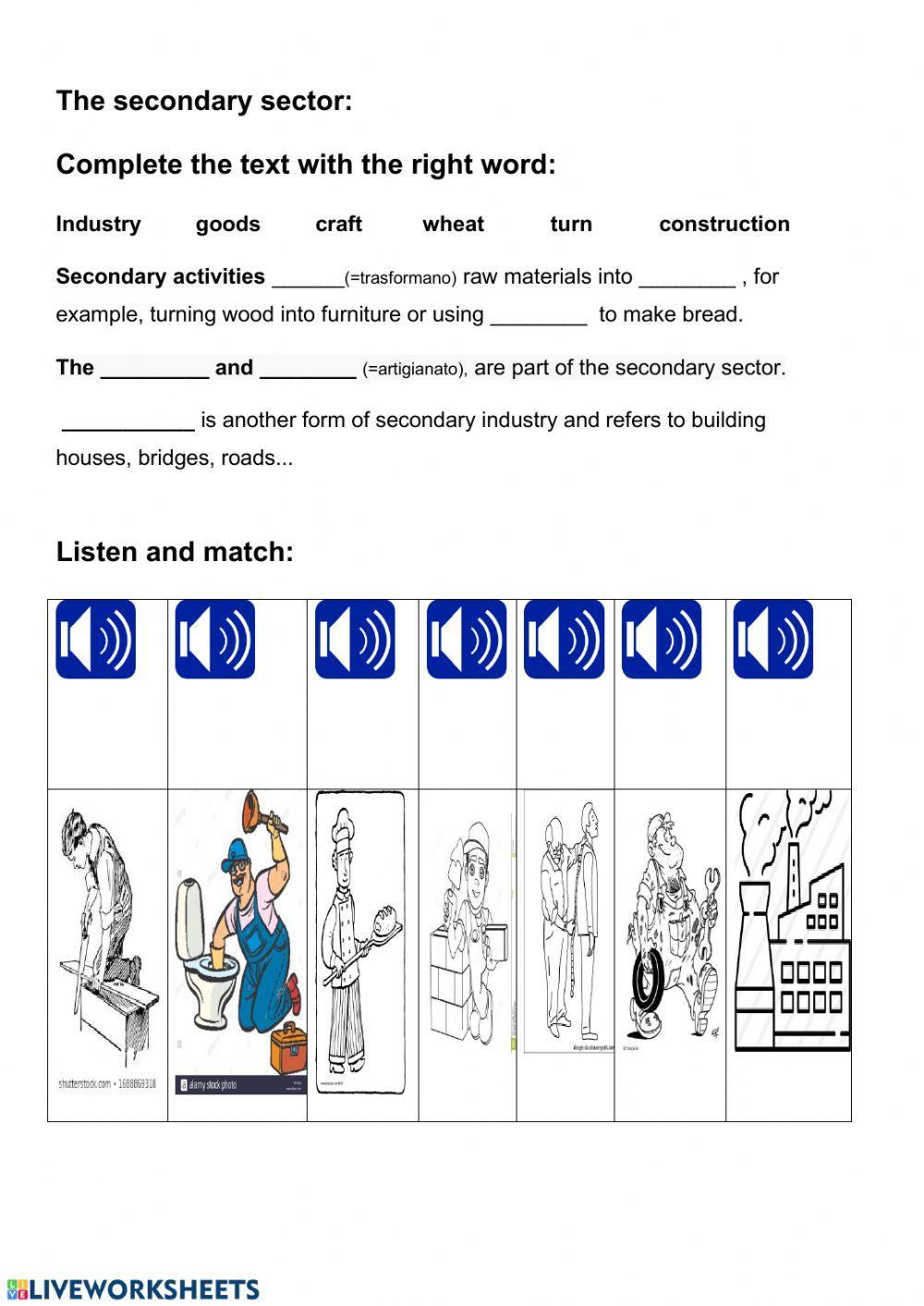 secondary sector example