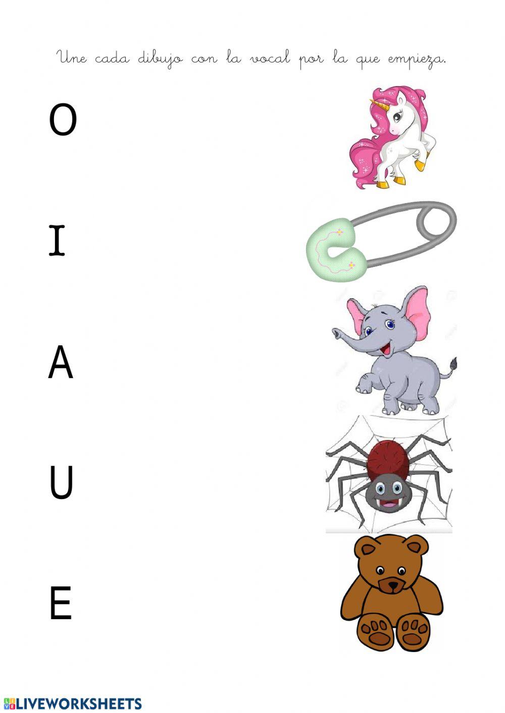 Vocales Educación Infantil Exercise Live Worksheets