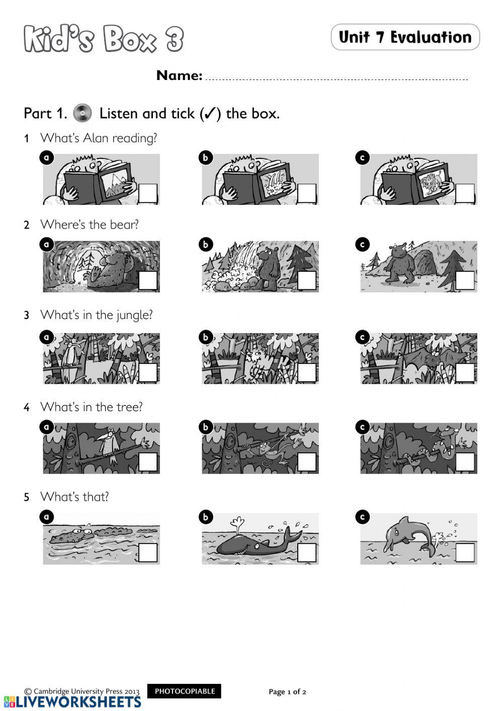 Polina Petrenko | Kid's box test UNIT 7 5531426