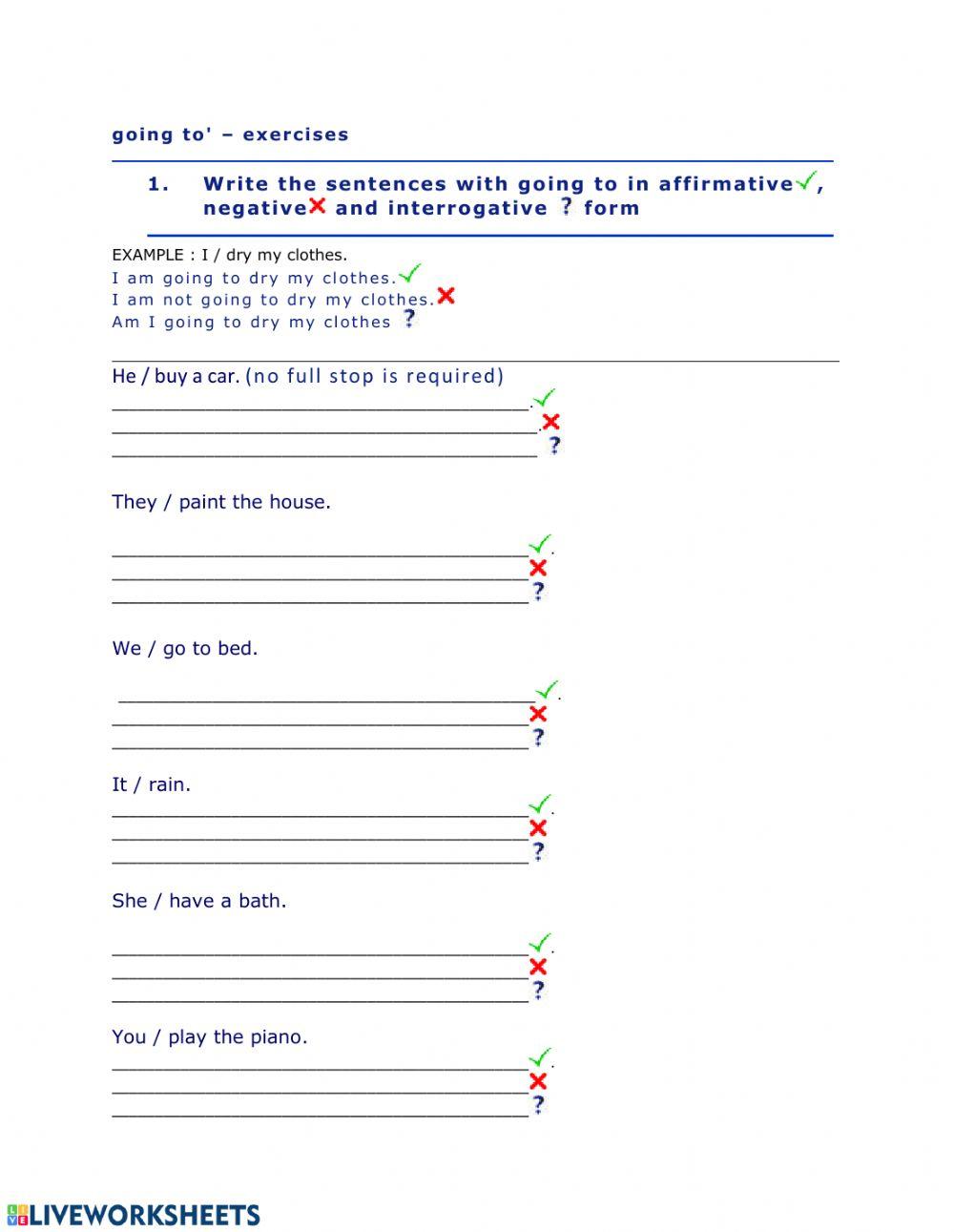 Going to online exercise for Beginner | Live Worksheets