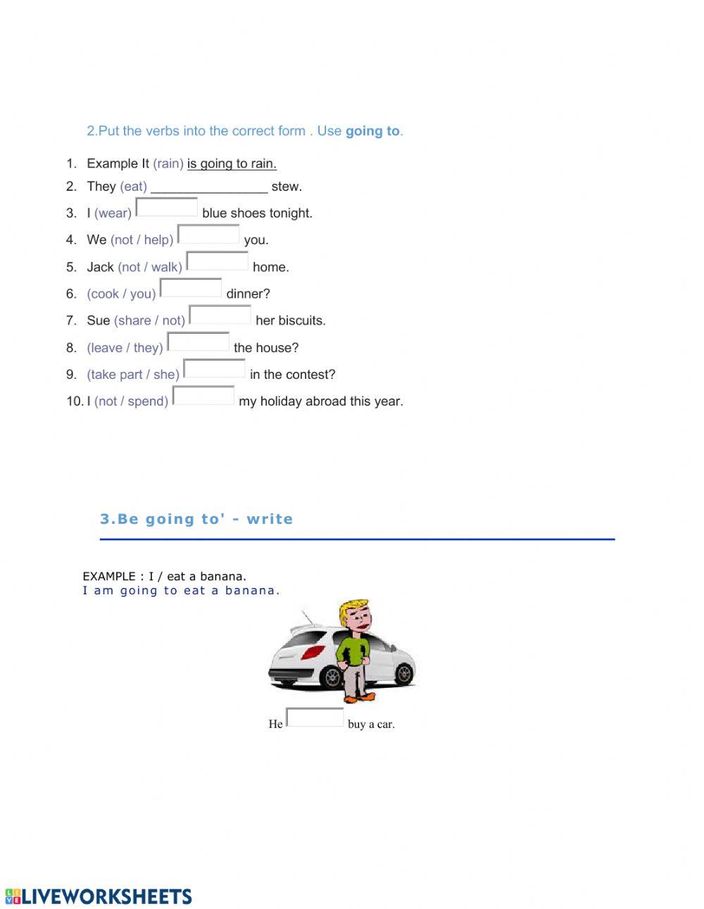 Going to online exercise for Beginner | Live Worksheets