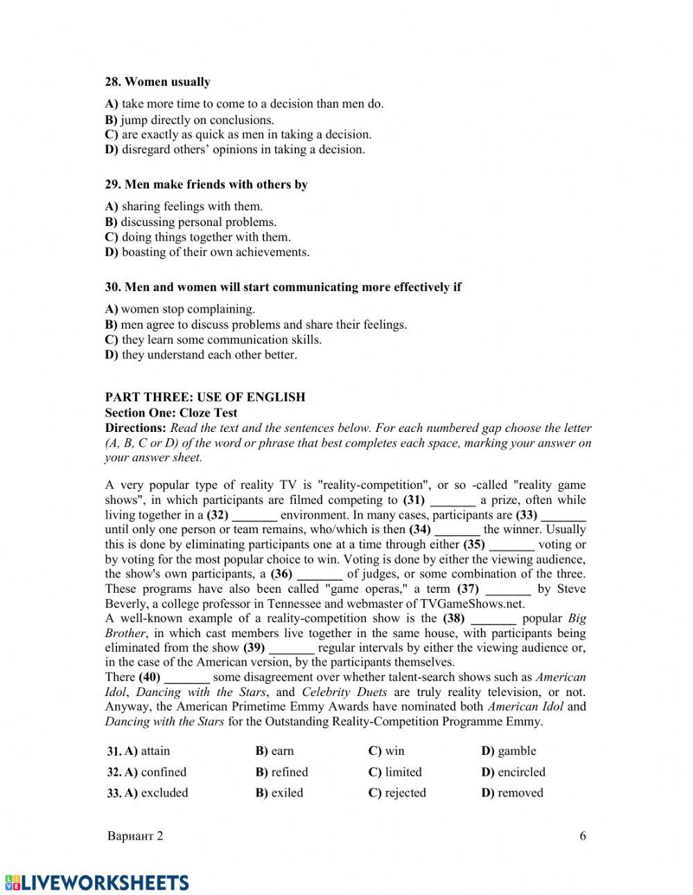 State exam pact… | Free Interactive Worksheets | 129402