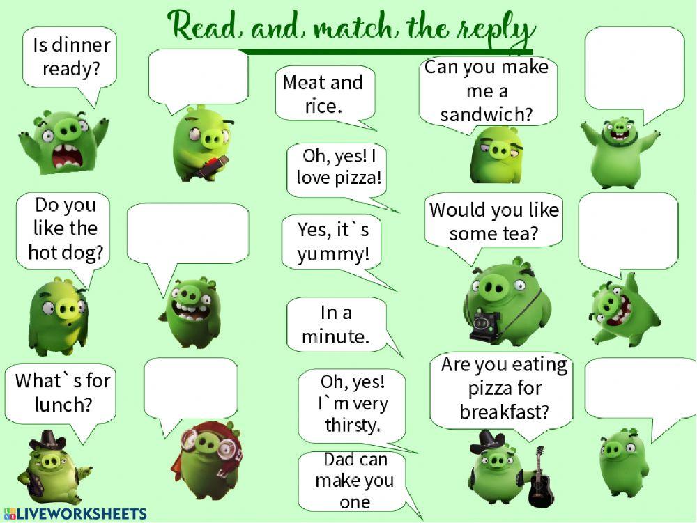 Reading -Food- worksheet | Live Worksheets