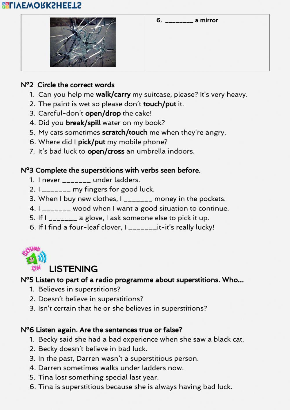 English free exercise | Live Worksheets