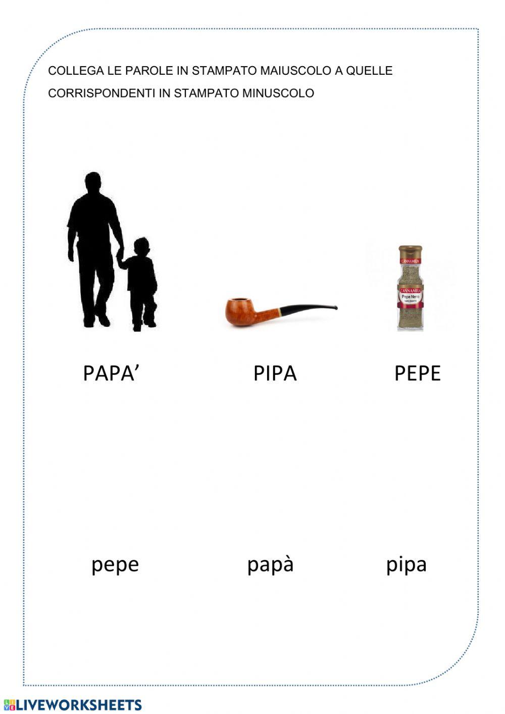 Lettura parole worksheet | Live Worksheets