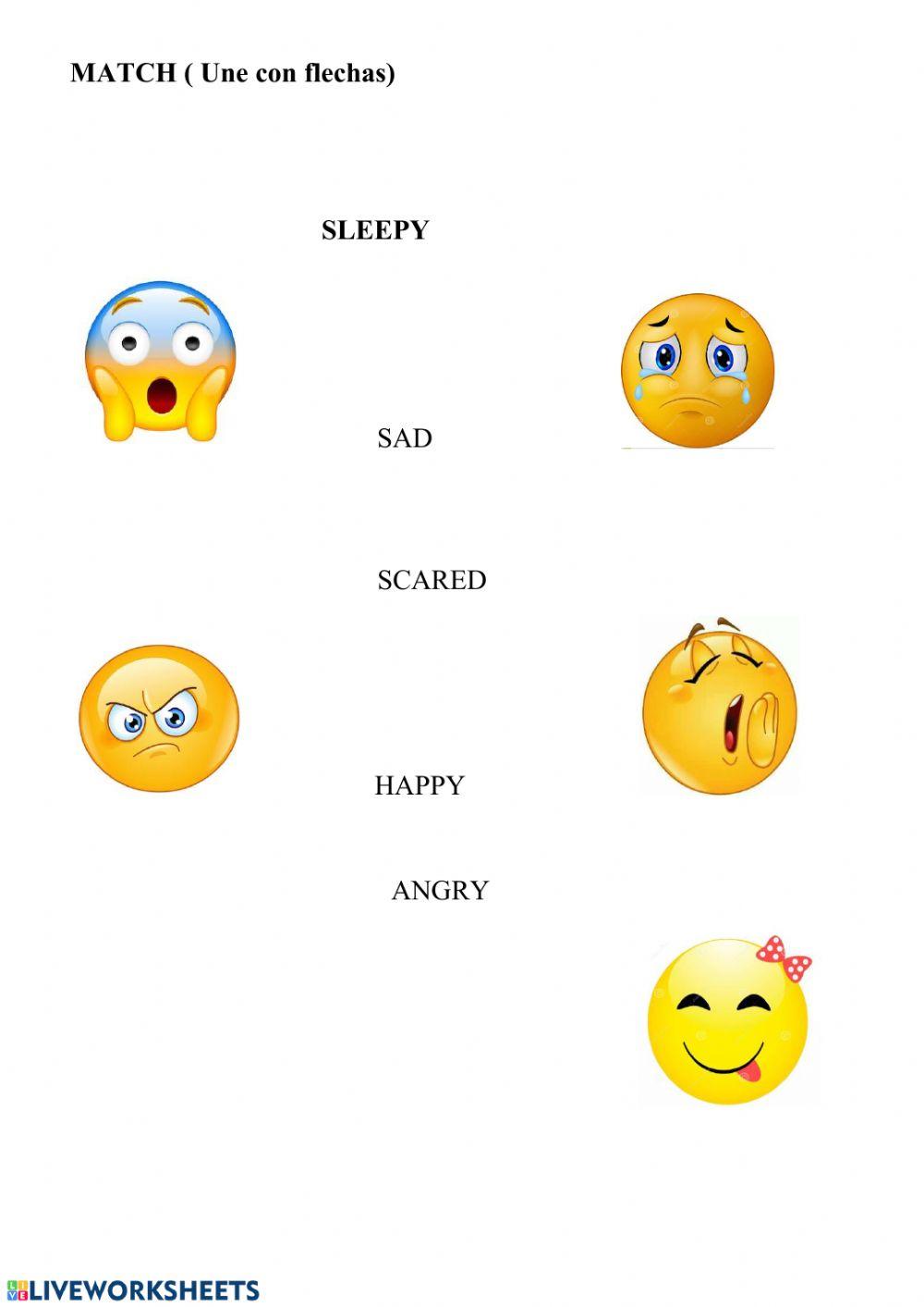 Feelings interactive exercise for Primero Primaria | Live Worksheets