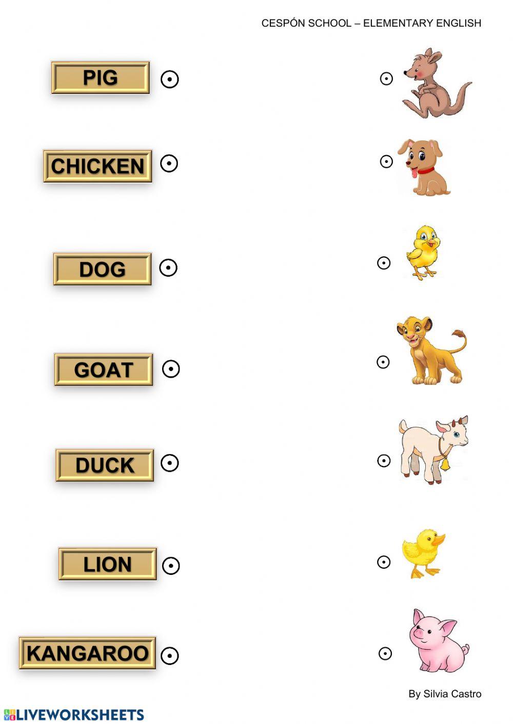 Baby Animals online worksheet | Live Worksheets