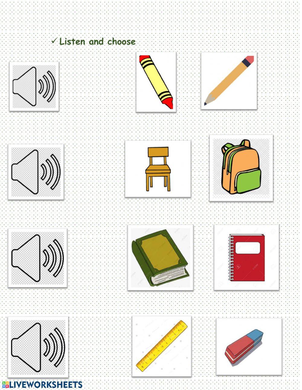 School things | aylen | Live Worksheets