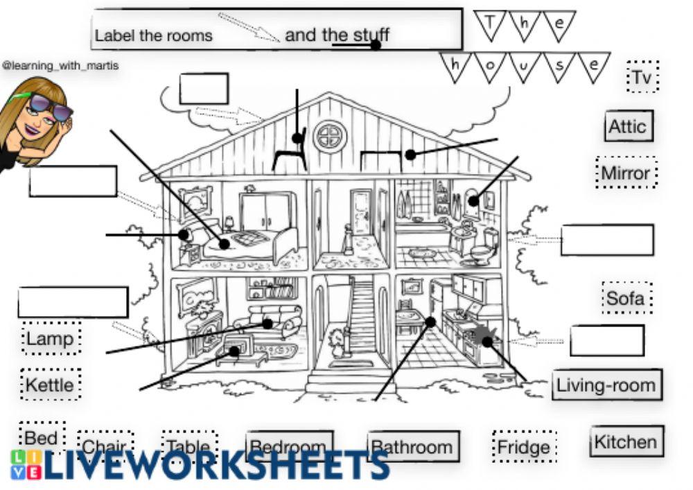 The house interactive exercise | Live Worksheets