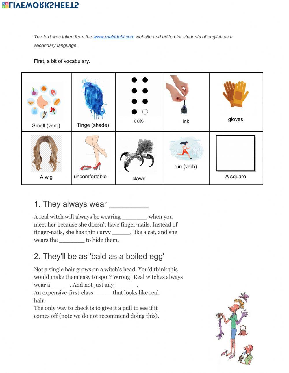 witchcraft worksheet