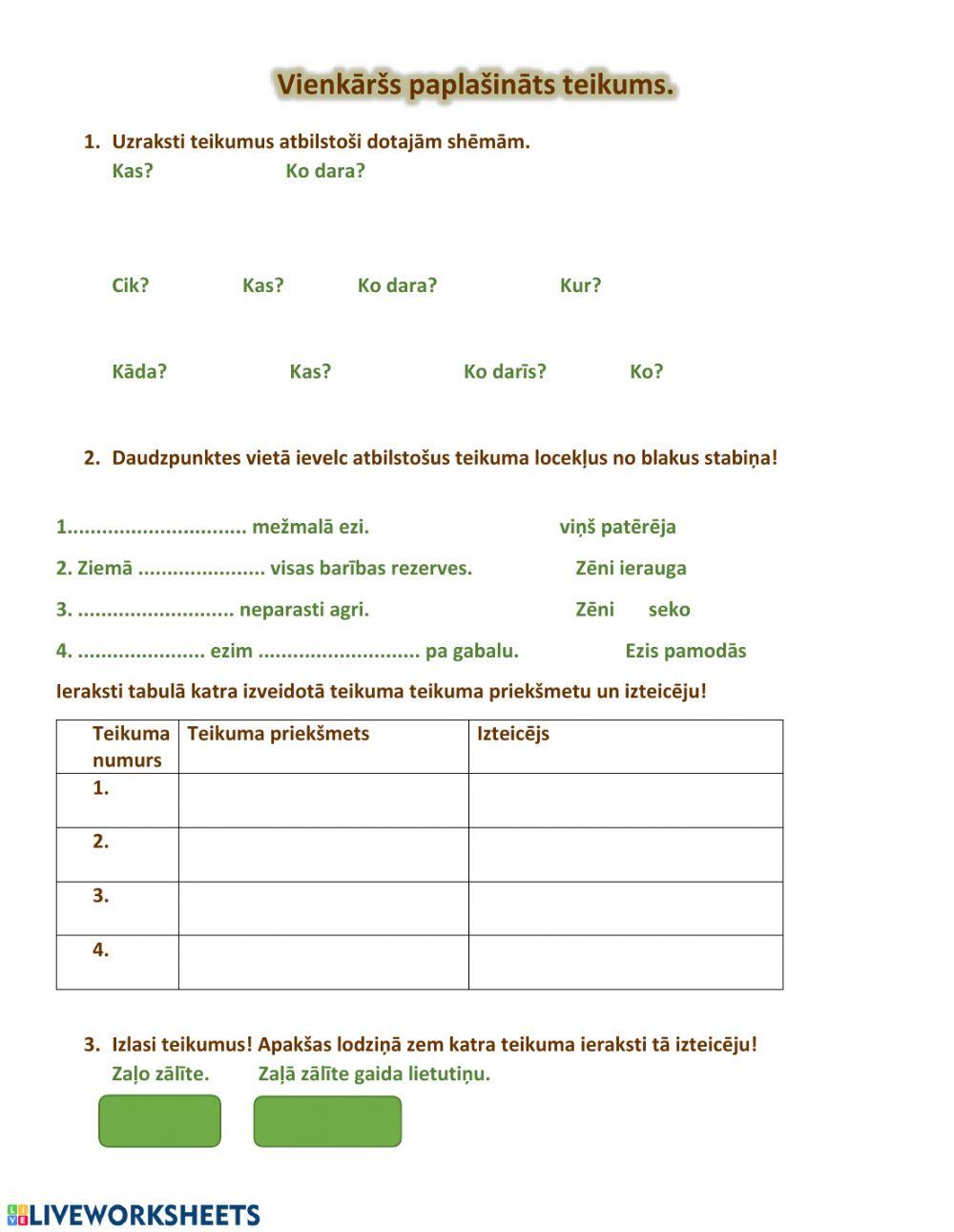 Vienkāršs papla… | Free Interactive Worksheets | 5540044