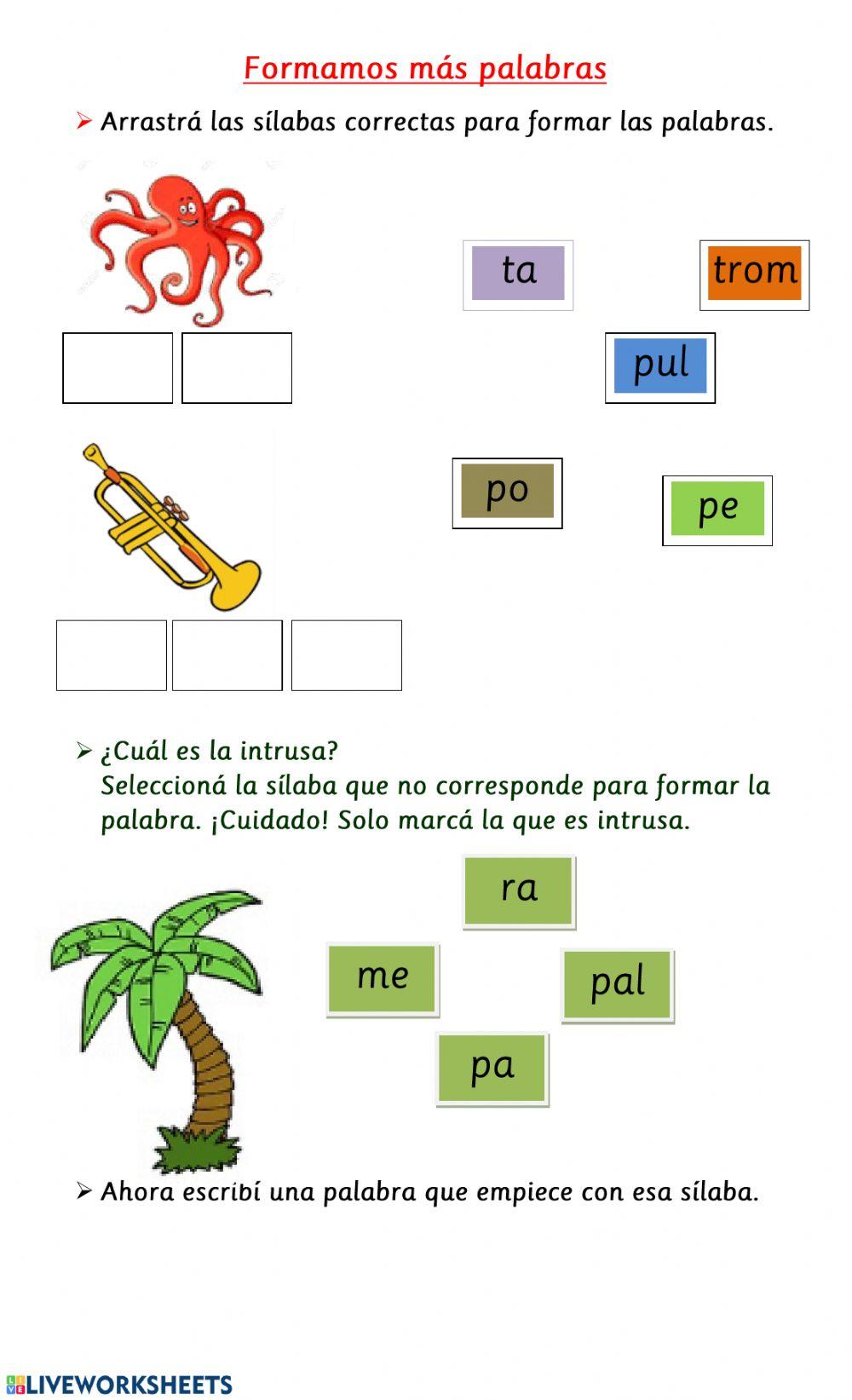Palabras p activity | Live Worksheets