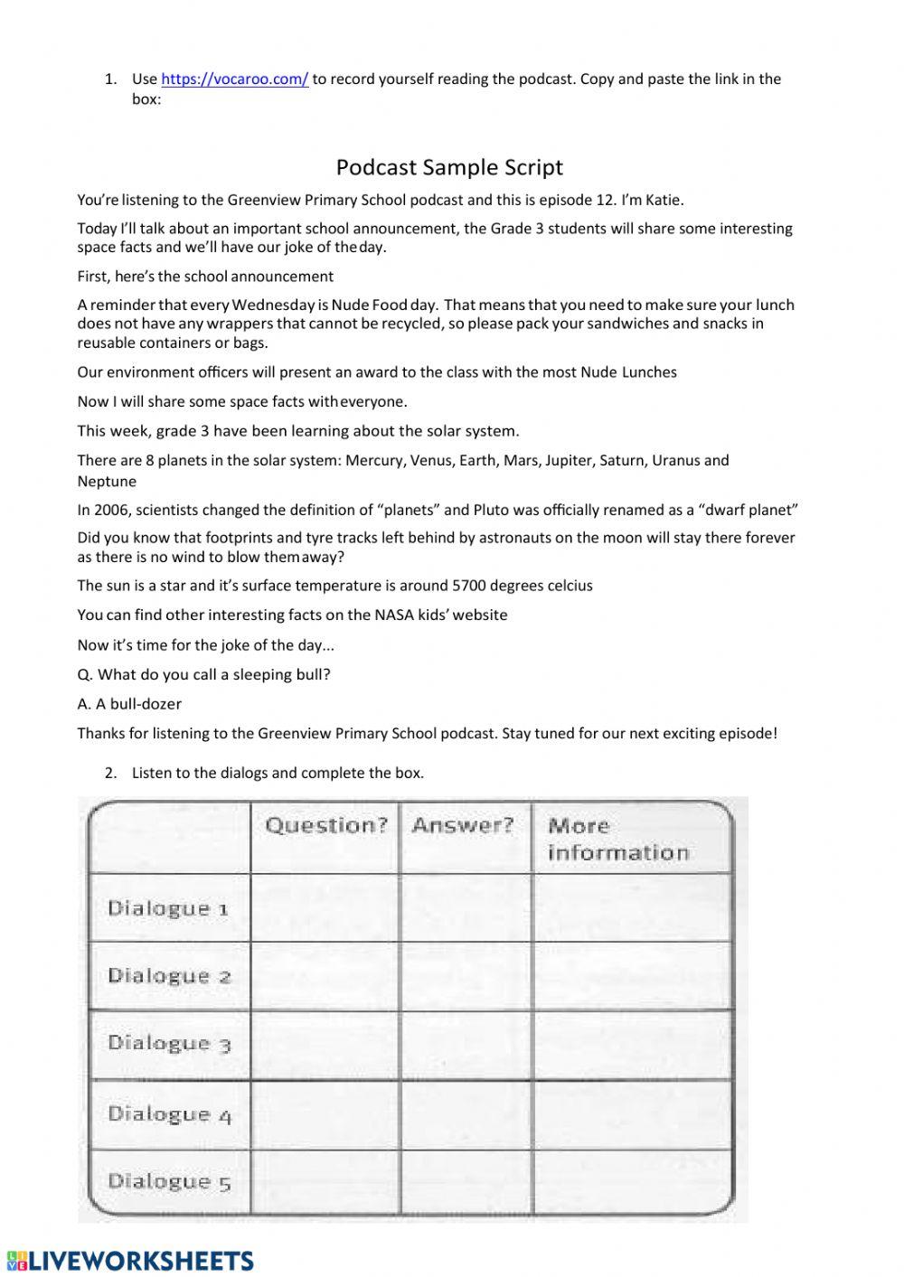 Makeup Exam Worksheet Live Worksheets