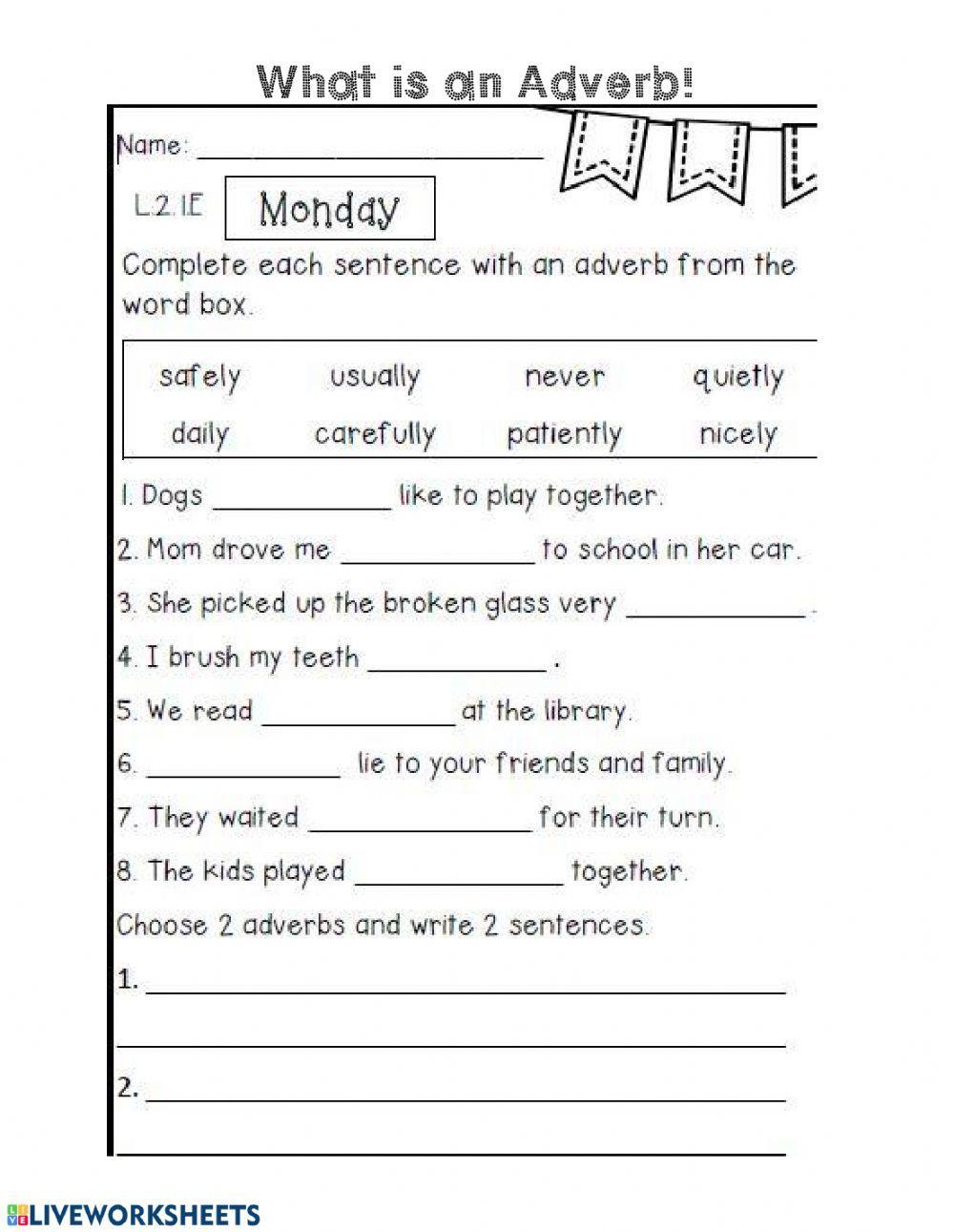 Adverbs Interactive Exercise For Grade 2 Live Worksheets adverbs-interactive-exercise-for-grade-2-live-worksheets