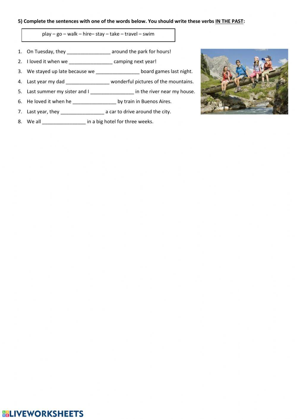 Past Simple | LiveWorksheets | 134265