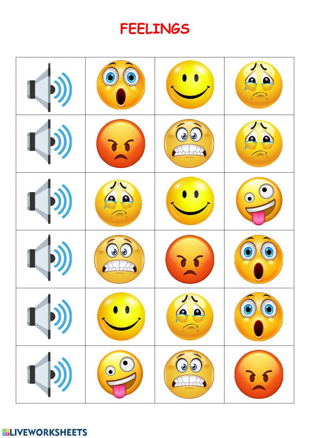 Feelings | Free Interactive Worksheets | 134472
