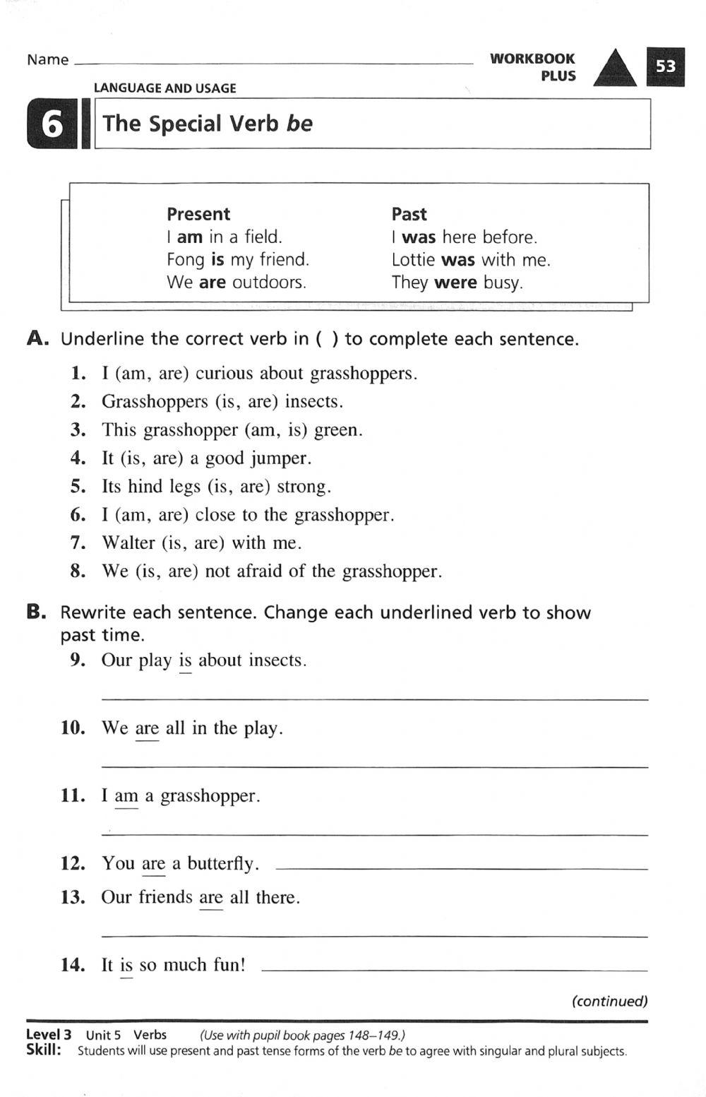 The Special Verb to Be online exercise for | Live Worksheets