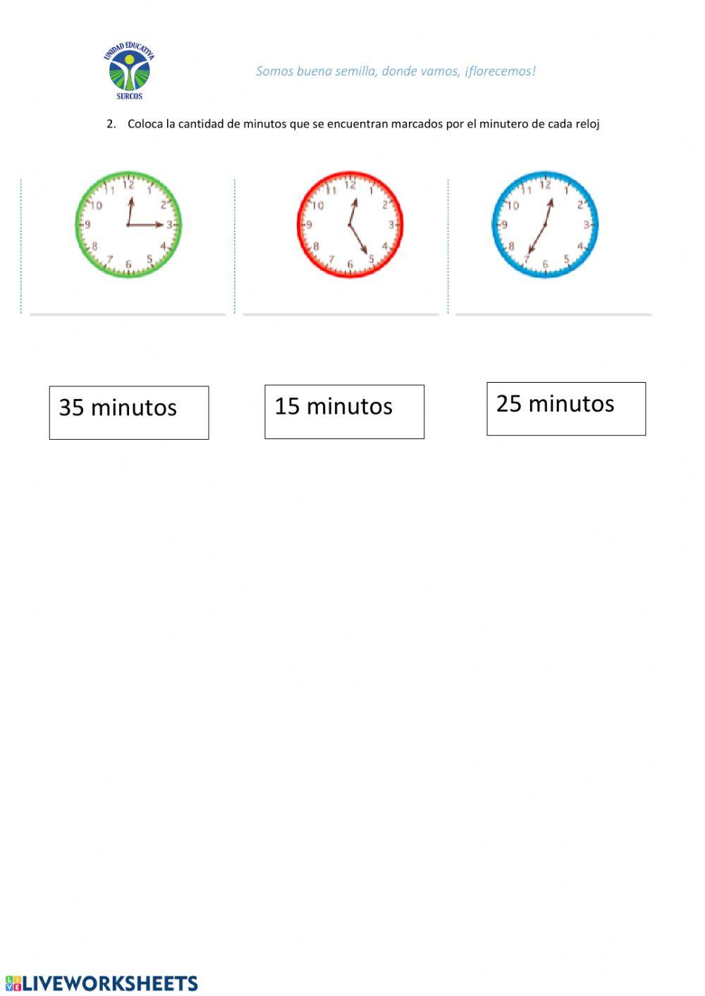 Reloj interactive worksheet | Live Worksheets