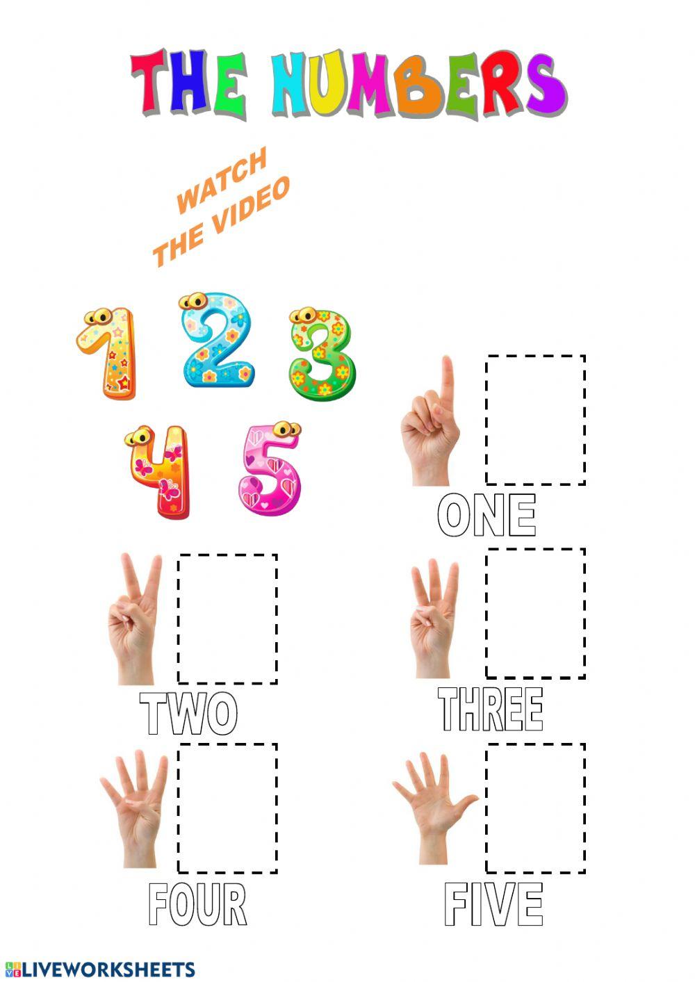 The numbers online exercise | Live Worksheets