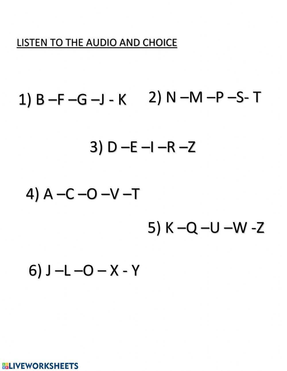 The alphabet interactive worksheet for Beginners | Live Worksheets