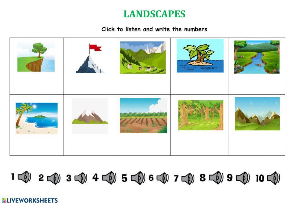 136320 | Landscapes | Teacherirene91 | LiveWorksheets