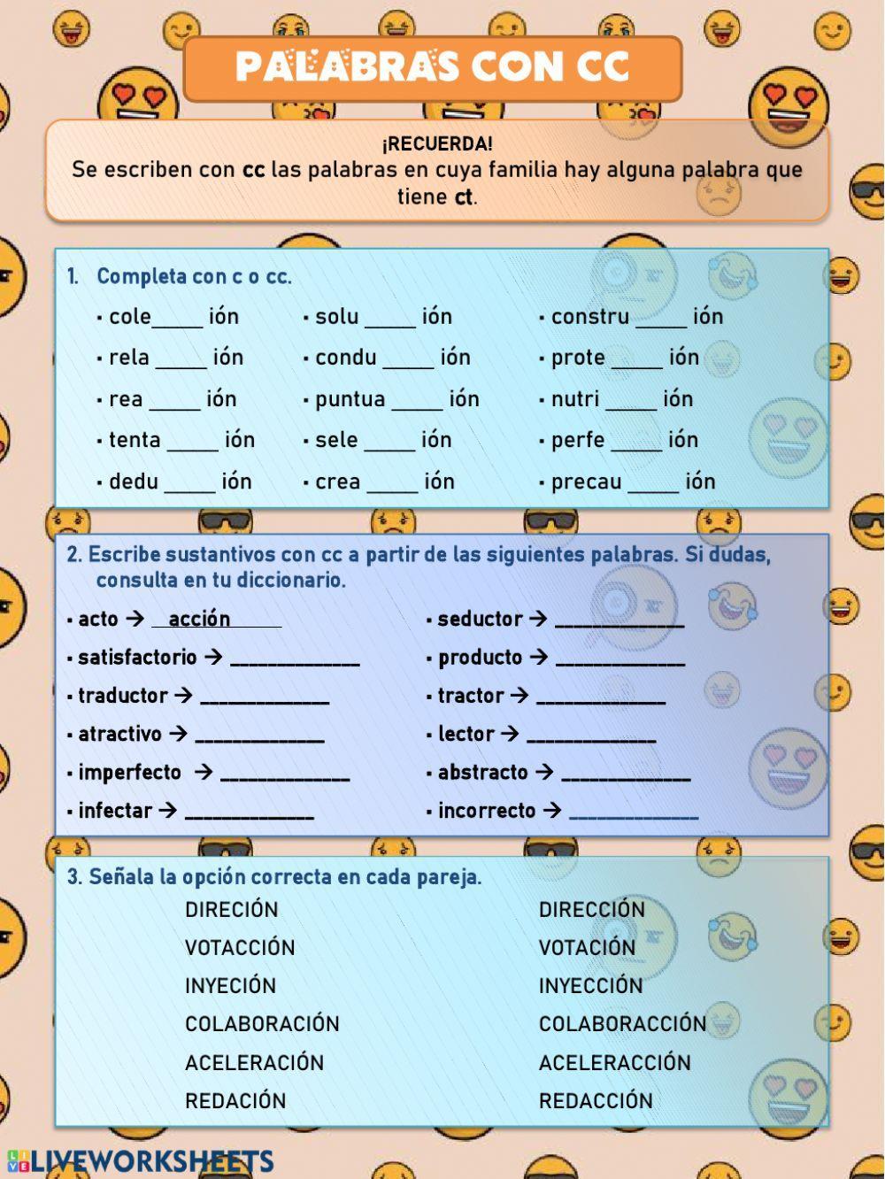 Palabras Con La Letra Cc Worksheet Live Worksheets - vrogue.co