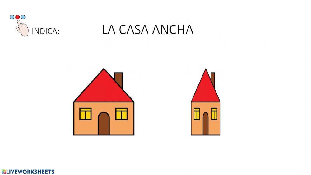 Ancho y estrecho | Free Interactive Worksheets | 136595