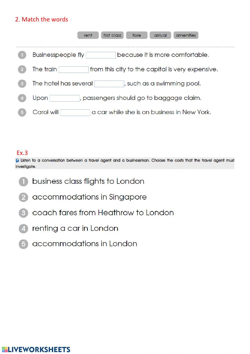 Travel Arrangements Worksheet Live Worksheets travel-arrangements-worksheet-live-worksheets