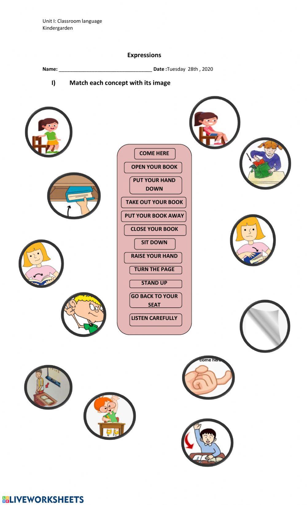 Classroom Language 137174 Camilafer26 Liveworksheets